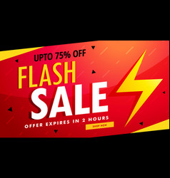 Flash sale poster banner Royalty Free Vector Image