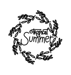 Summer word written with elegant cursive font and Vector Image