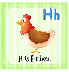 Worksheet for tracing words - hen learning Vector Image