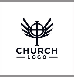 Church logo design inspiration idea concept Vector Image
