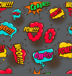 Colorful comic bright seamless pattern Royalty Free Vector