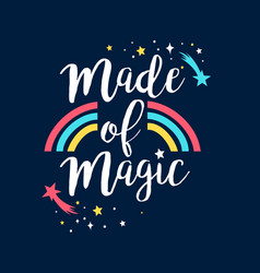 Magical icons print design with slogan Royalty Free Vector