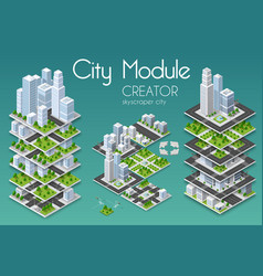 City module creator Royalty Free Vector Image - VectorStock