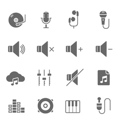 Icon set - audio Royalty Free Vector Image - VectorStock