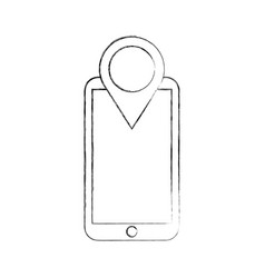 Smartphone technology pointer map navigation Vector Image