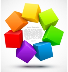 Colorful cubes 3d Royalty Free Vector Image - VectorStock