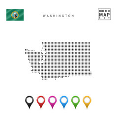 Dots pattern map washington dc stylized Royalty Free Vector