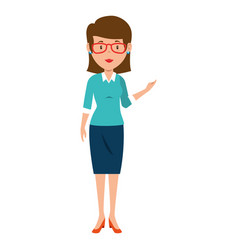 Beautiful teacher female avatar character Vector Image