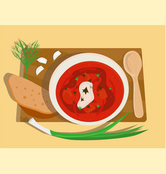 Borscht Royalty Free Vector Image - VectorStock