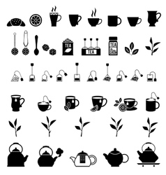 Realistic tea brewing bag icon set Royalty Free Vector Image