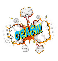 Word thump on comic cloud explosion background Vector Image
