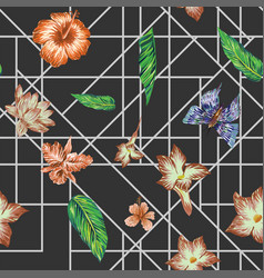 Hand drawn seamless pattern abstract line Vector Image