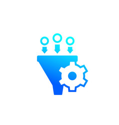 Conversion rate optimization sales funnel icon Vector Image