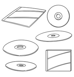 Set cd dvd Royalty Free Vector Image - VectorStock