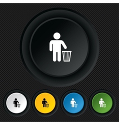 After use to throw in trash recycle bin sign Vector Image