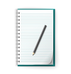 Realistic notepad open Royalty Free Vector Image