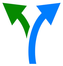 Two way arrow symbol arrow icon curved arrows Vector Image