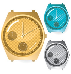 Watches and clock icons set Royalty Free Vector Image