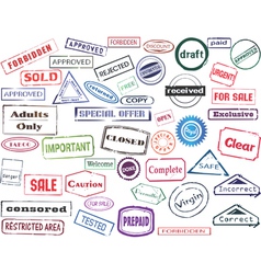 Office stamps Royalty Free Vector Image - VectorStock