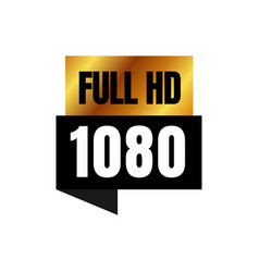 Full hd logo symbol 1080p sign mark high Vector Image