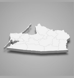 Map of kaliningrad region russia Royalty Free Vector Image