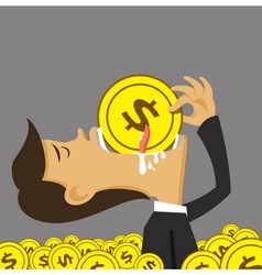 Corruption and man Royalty Free Vector Image - VectorStock