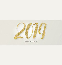 English alphabet with glitter letters in gold Vector Image