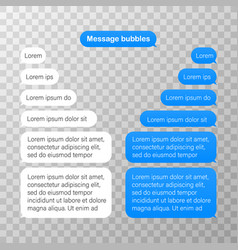 Message bubbles design template for messenger Vector Image