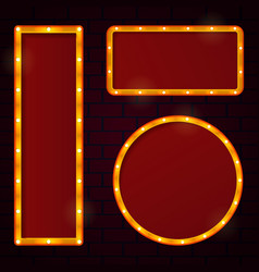 Retro light frames Royalty Free Vector Image - VectorStock