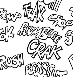 Black and white comic book slam sound Royalty Free Vector