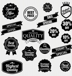 Set stickers and ribbons Royalty Free Vector Image