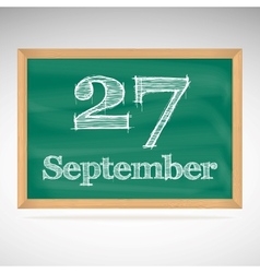 September 27 flat daily calendar icon Royalty Free Vector