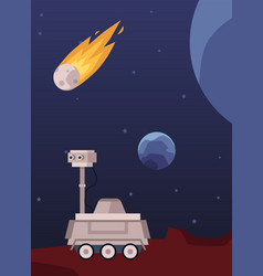 Rocket in space Royalty Free Vector Image - VectorStock
