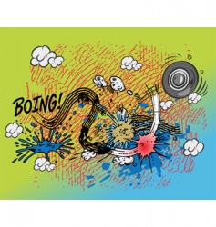 Graffiti comic book explosions Royalty Free Vector Image