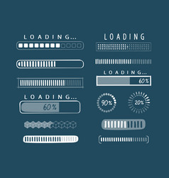 Downloading file with progress bar Royalty Free Vector Image