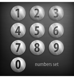 Set numbers on wooden Royalty Free Vector Image