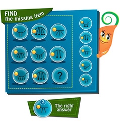 Find the missing item Royalty Free Vector Image