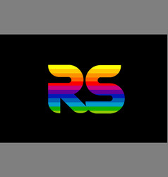 Rainbow color colored colorful alphabet letter r Vector Image