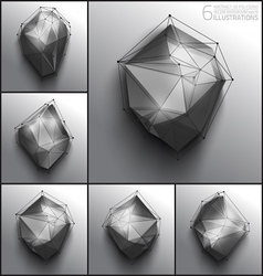 Abstract 3d polygons Royalty Free Vector Image
