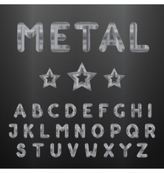 Golden alphabet Set of metallic 3d letters Vector Image