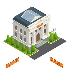 Bank building Royalty Free Vector Image - VectorStock