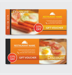 Breakfast menu promo ad design Royalty Free Vector Image