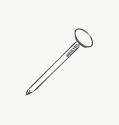 Hand drawn nail heads sketch doodle drawing Vector Image