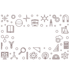 Stem horizontal frame science Royalty Free Vector Image