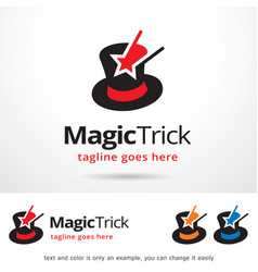 Magic music logo template Royalty Free Vector Image
