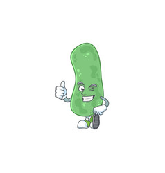 Thumbs up dna molecule character cartoon Vector Image