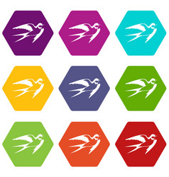 Barn swallow icon simple style Royalty Free Vector Image