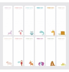 Cute daily note template Royalty Free Vector Image