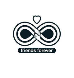 Infinite friendship friends forever special Vector Image