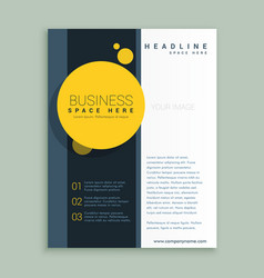 Amazing green and yellow brochure leaflet design Vector Image